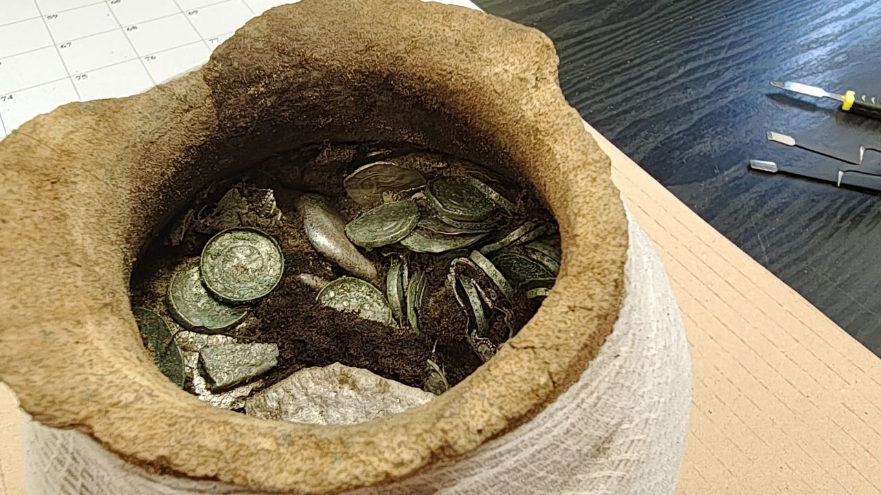 Two pots of medieval treasure found in Polish forest