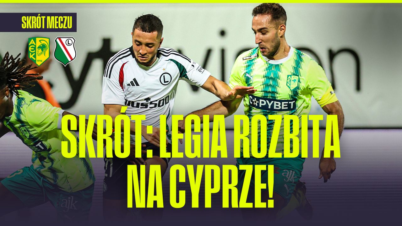 AEK Larnaka – Legia Warszawa. Eliminacje Ligi Europy, pierwszy mecz 3. rundy [SKRÓT] | TVP SPORT