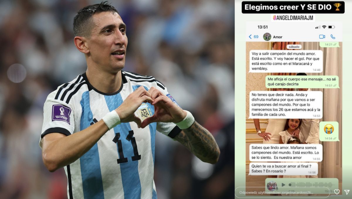 Mundial 2022. Prorocza wiadomość Angela Di Marii do swojej żony ...